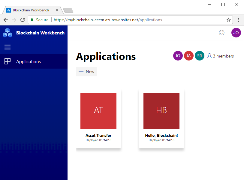 Utilisation d’applications dans Azure Blockchain Workbench - Azure ... Utilisation d’applications dans Azure Blockchain Workbench - Azure ...