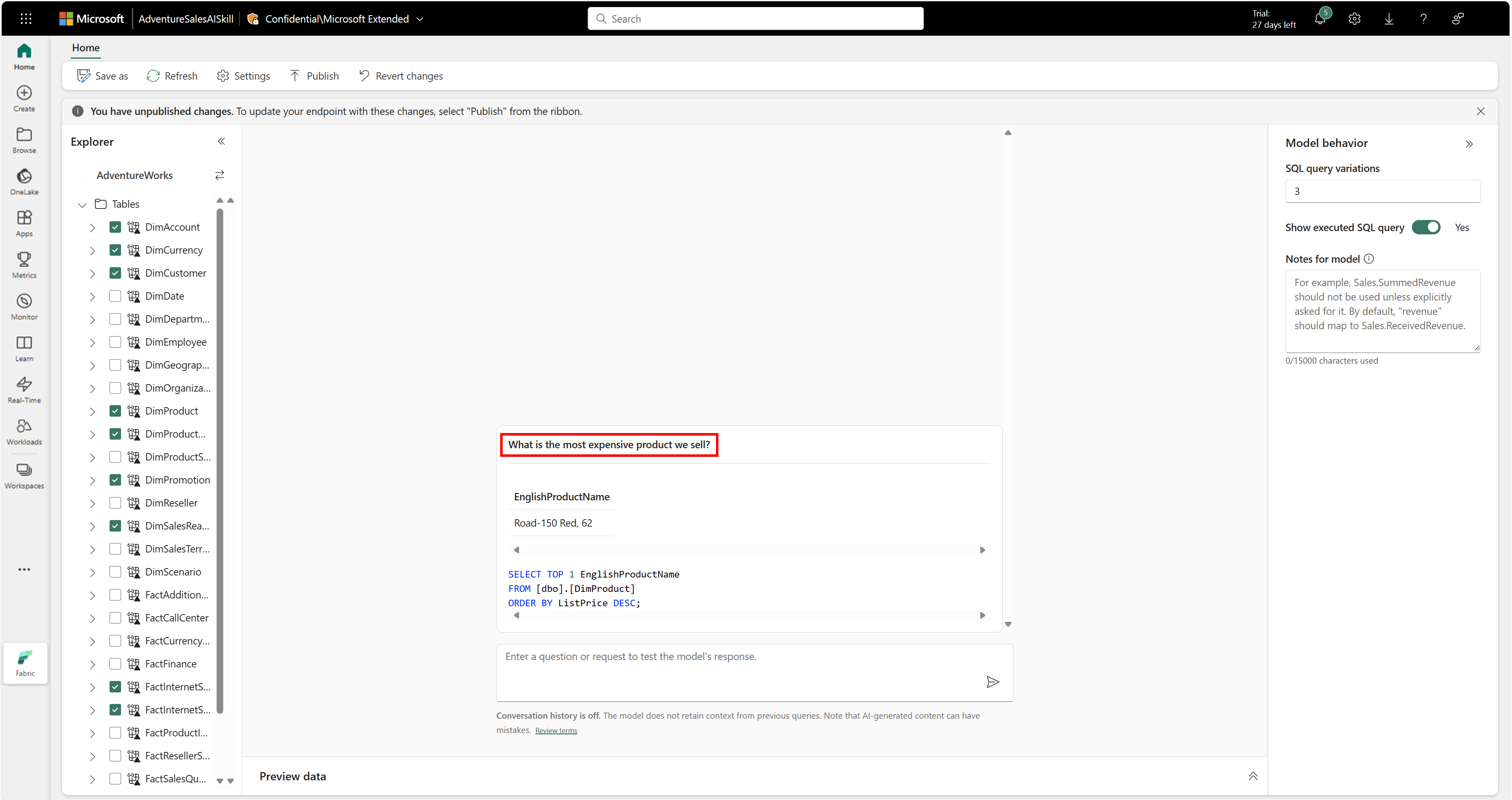 Créer une compétence IA (préversion) - Microsoft Fabric | Microsoft Learn Créer une compétence IA (préversion) - Microsoft Fabric | Microsoft Learn