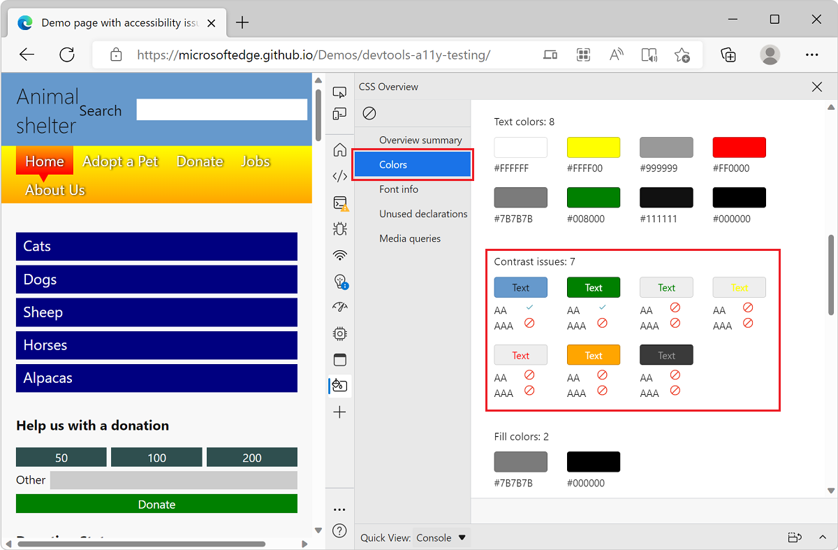 Optimiser Les Styles Css Avec Loutil Vue Densemble De Css Microsoft Edge Development