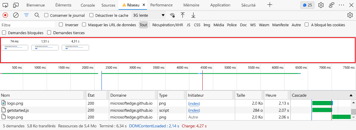 Inspecter l’activité réseau - Microsoft Edge Development | Microsoft Learn Inspecter l’activité réseau - Microsoft Edge Development | Microsoft Learn