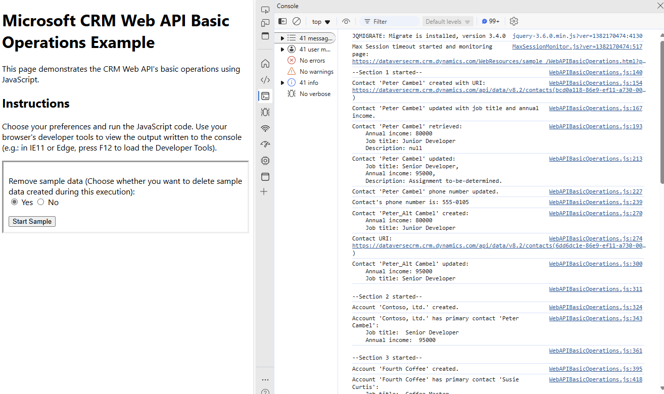 Exemple d’opérations de base de l’API web (JavaScript côté client ...