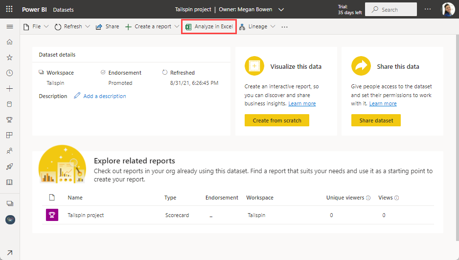 Démarrer dans Power BI avec Analyser dans Excel - Power BI | Microsoft ... Démarrer dans Power BI avec Analyser dans Excel - Power BI | Microsoft ...