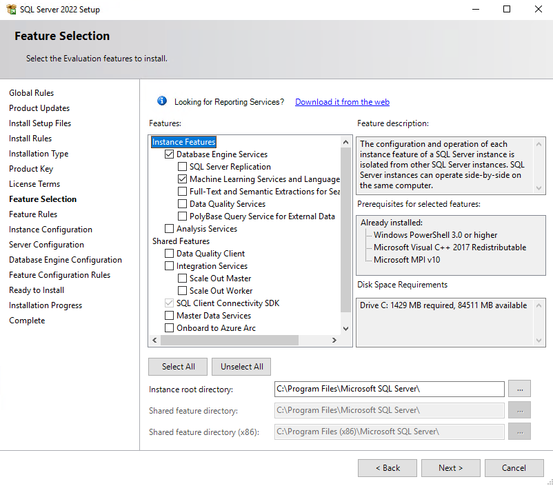 Installer SQL Server 2022 Machine Learning Services sur Windows - SQL ... Installer SQL Server 2022 Machine Learning Services sur Windows - SQL ...