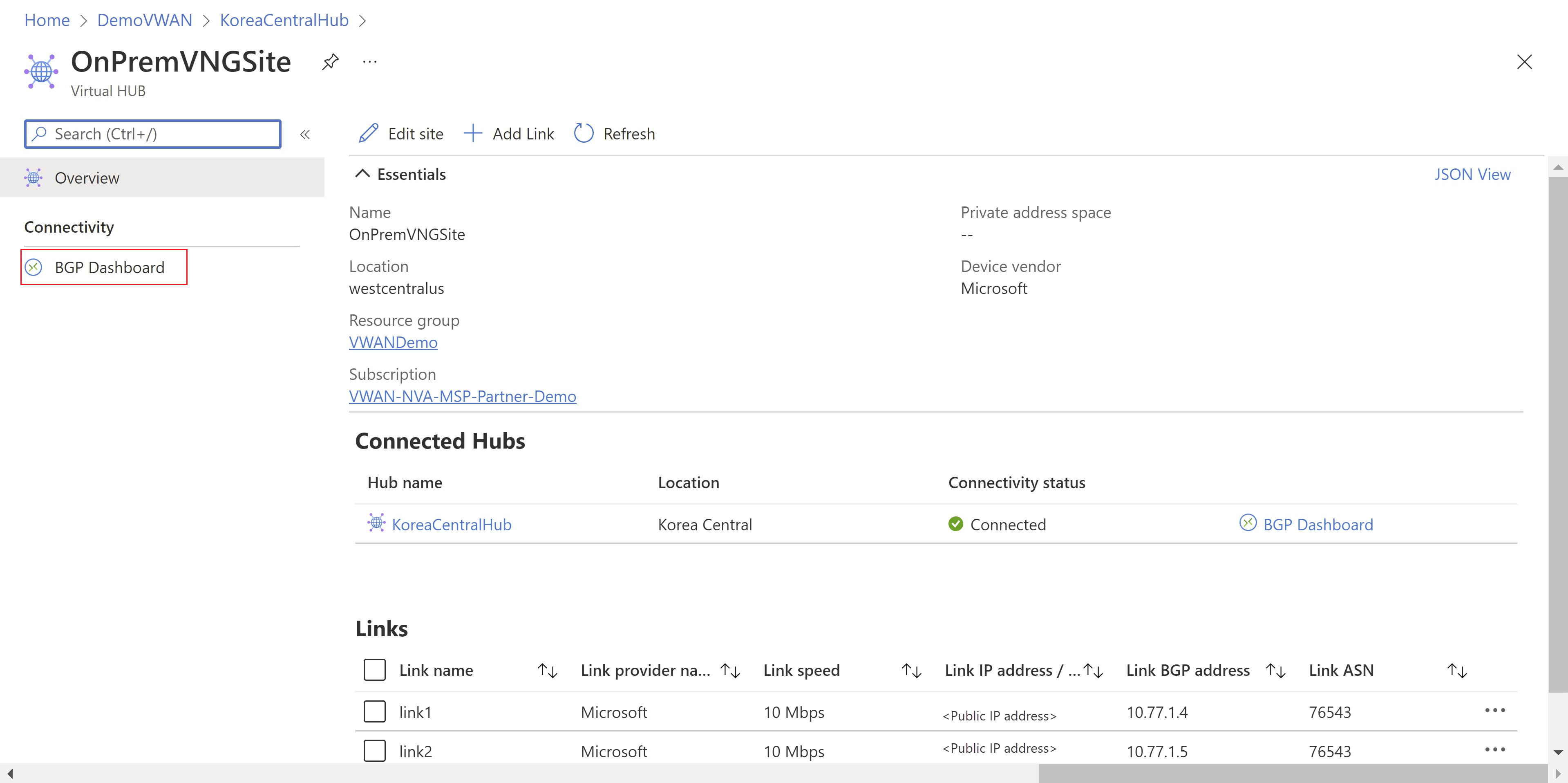 Memantau rute S2S VPN BGP - dasbor BGP - Azure Virtual WAN | Microsoft ... Memantau rute S2S VPN BGP - dasbor BGP - Azure Virtual WAN | Microsoft ...