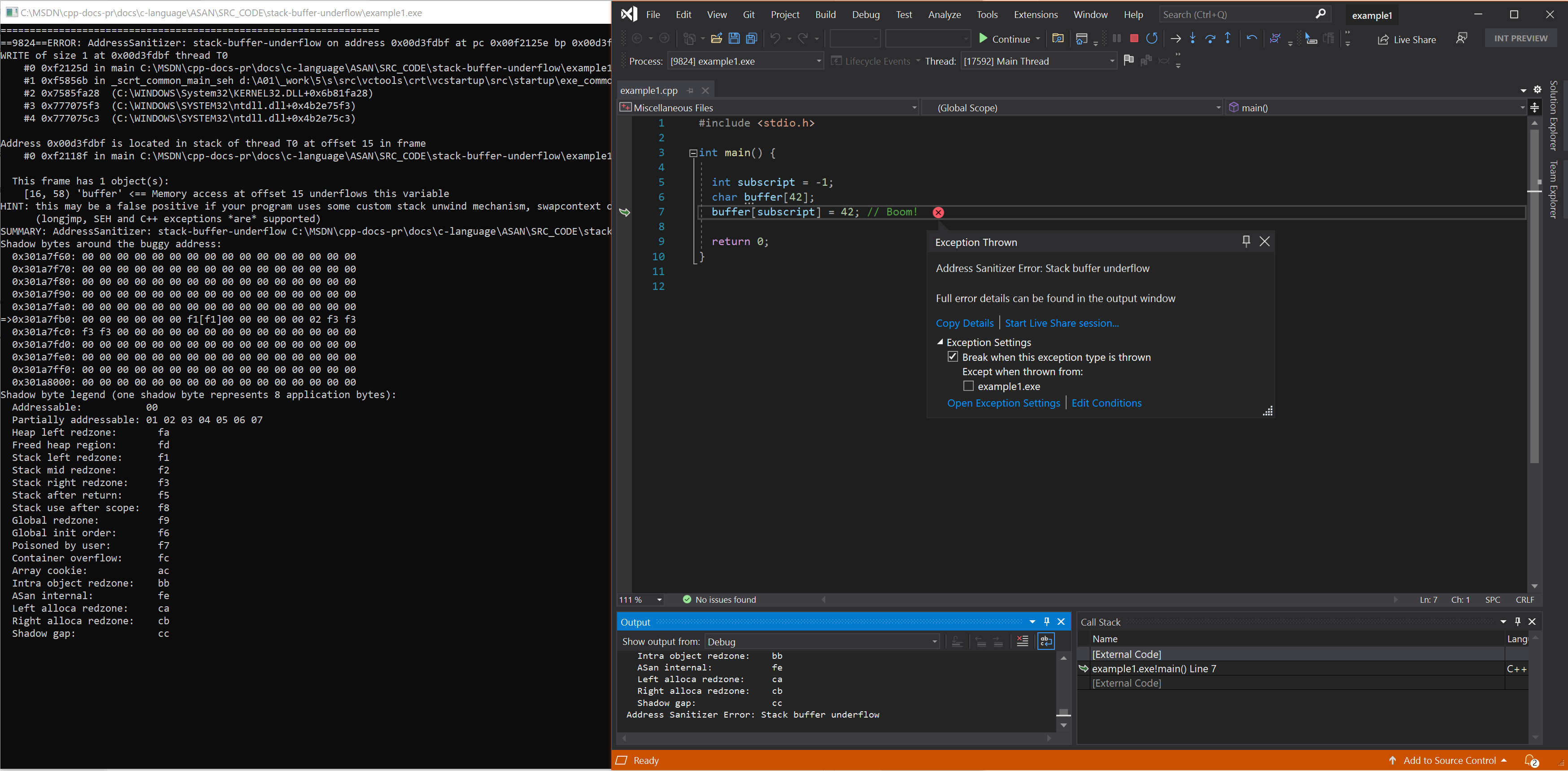 Kesalahan: stack-buffer-underflow | Microsoft Learn Kesalahan: stack-buffer-underflow | Microsoft Learn