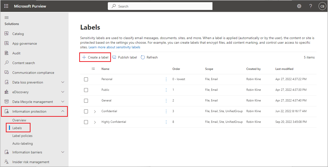 Create and publish sensitivity labels - Microsoft Purview (compliance ... Create and publish sensitivity labels - Microsoft Purview (compliance ...