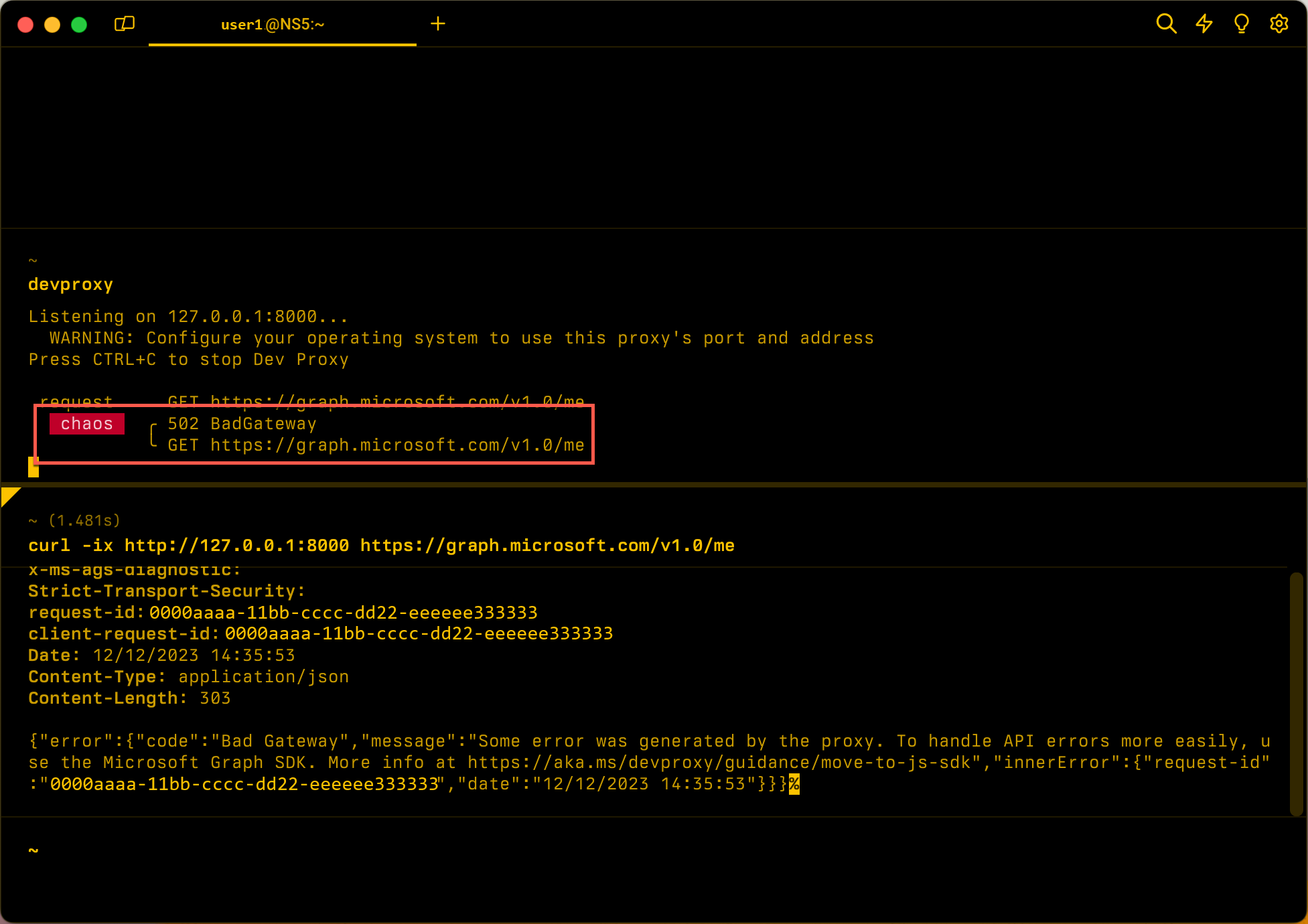 GraphRandomErrorPlugin - Dev Proxy | Microsoft Learn