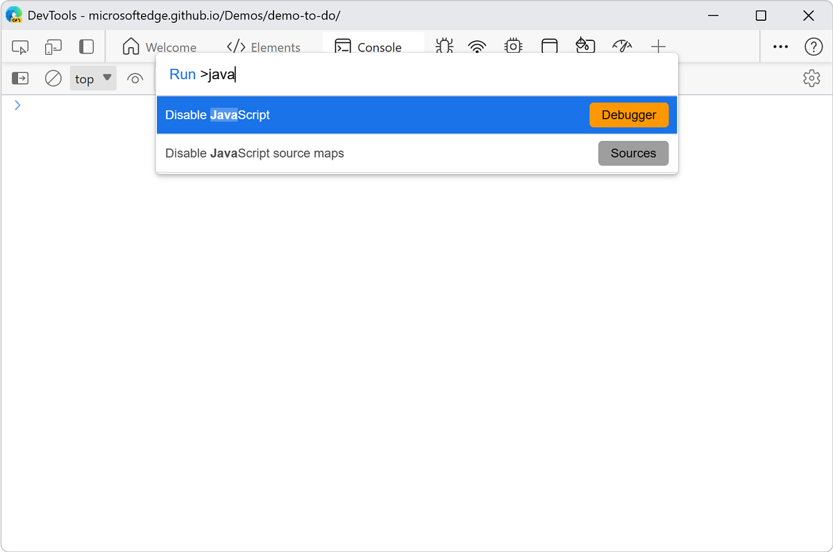Disable JavaScript - Microsoft Edge Developer documentation | Microsoft Learn