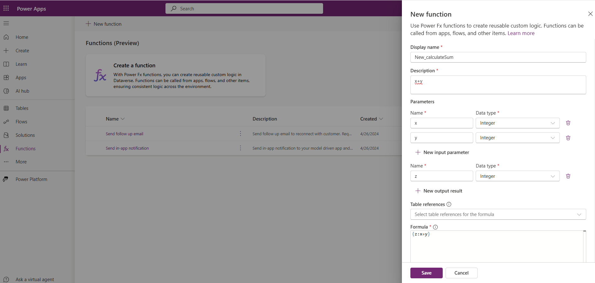 Membuat dan menggunakan fungsi di Microsoft Dataverse - Power Apps ...