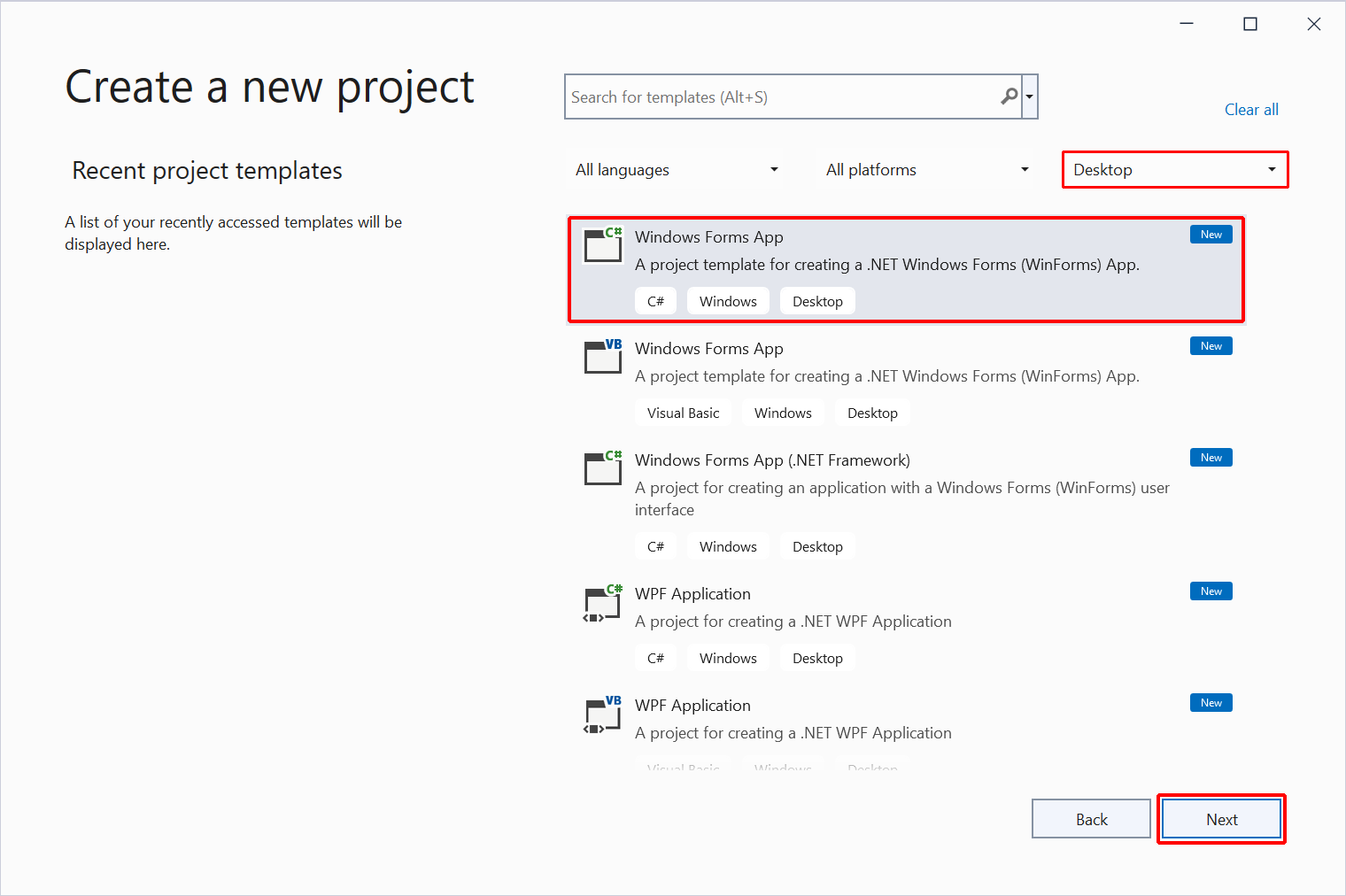 Creare Unapp Windows Form Blazor Microsoft Learn