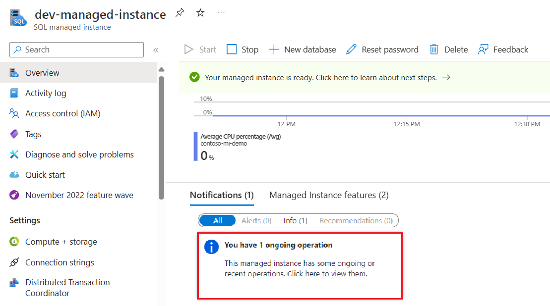 Annullare Le Operazioni Di Gestione Azure Sql Managed Instance Microsoft Learn