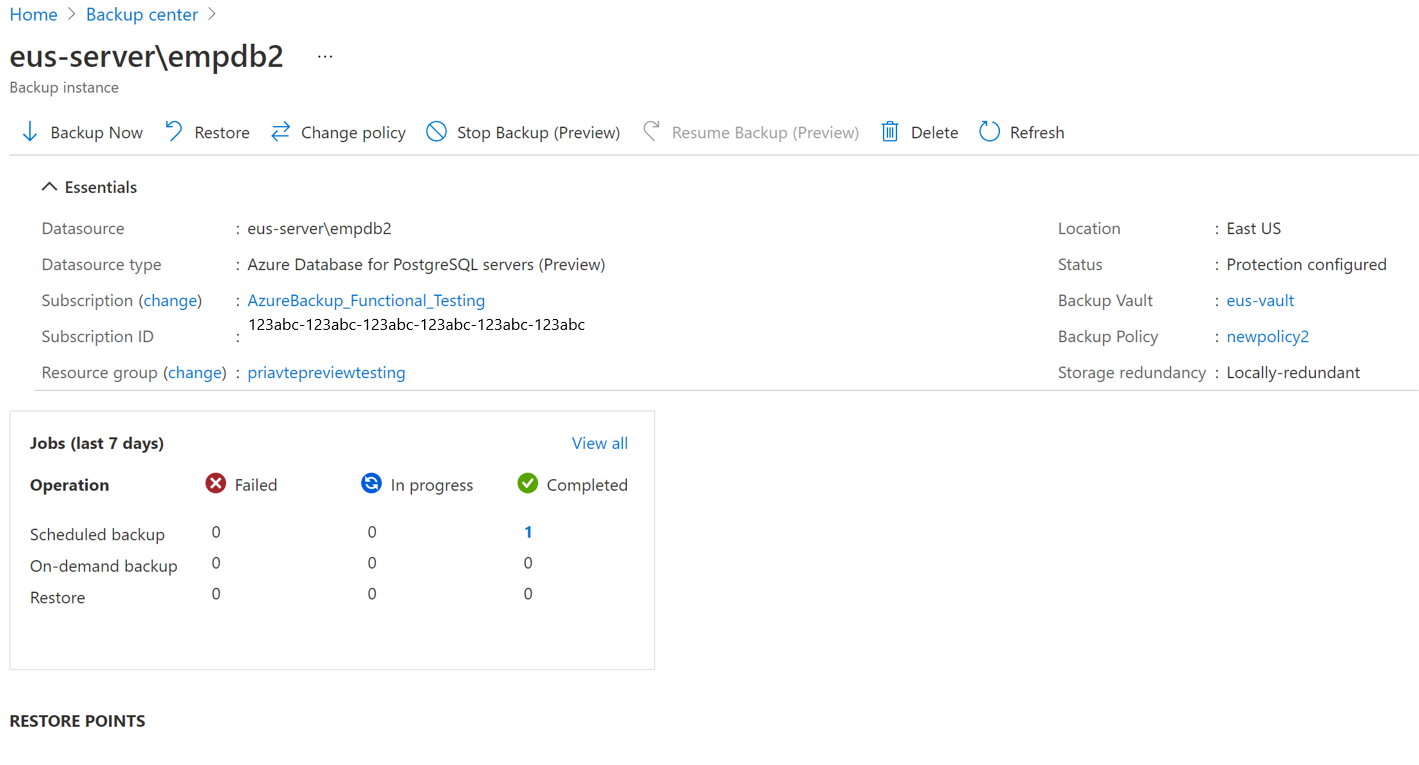 Gestire Il Server Di Database Di Azure Per Postgresql Azure Backup Microsoft Learn