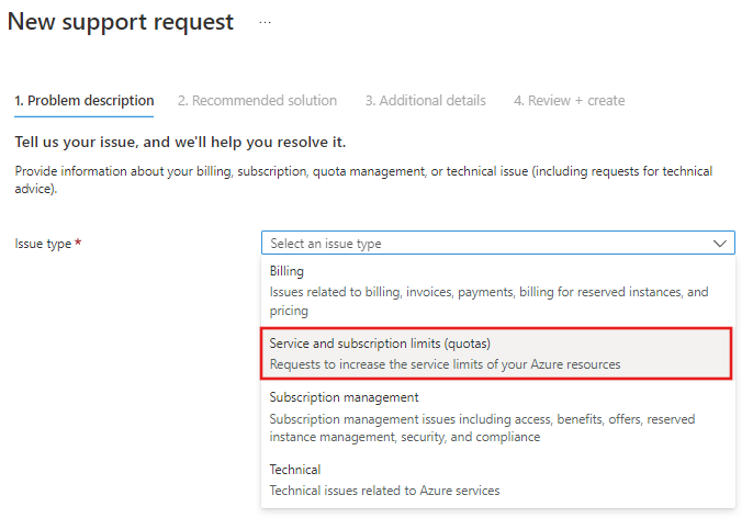 Richiedere aumenti di quota dal supporto - Azure Data Factory ... Richiedere aumenti di quota dal supporto - Azure Data Factory ...