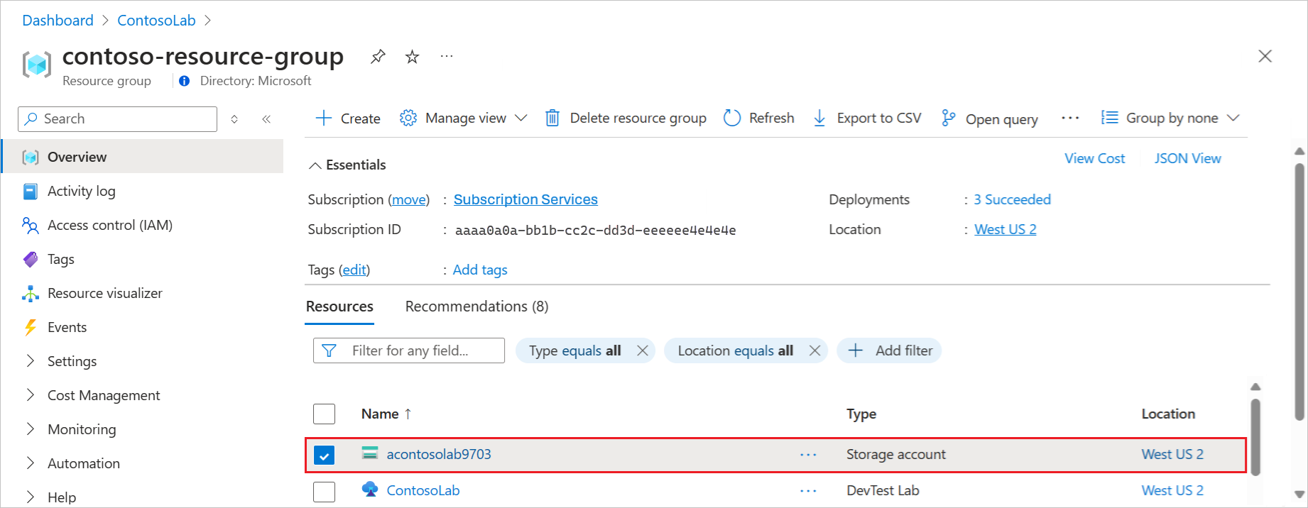 Gestire gli account di archiviazione di Azure per i lab - Azure DevTest ... Gestire gli account di archiviazione di Azure per i lab - Azure DevTest ...