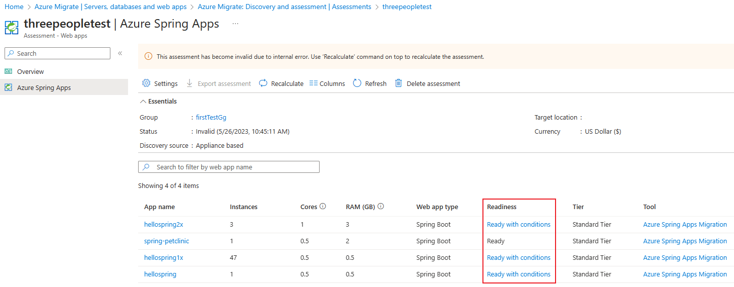 Creare una valutazione di Azure Spring Apps - Azure Migrate | Microsoft ... Creare una valutazione di Azure Spring Apps - Azure Migrate | Microsoft ...