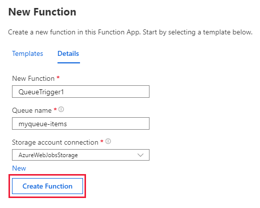 キュー メッセージでトリガーされる Azure 関数の作成 Microsoft Learn