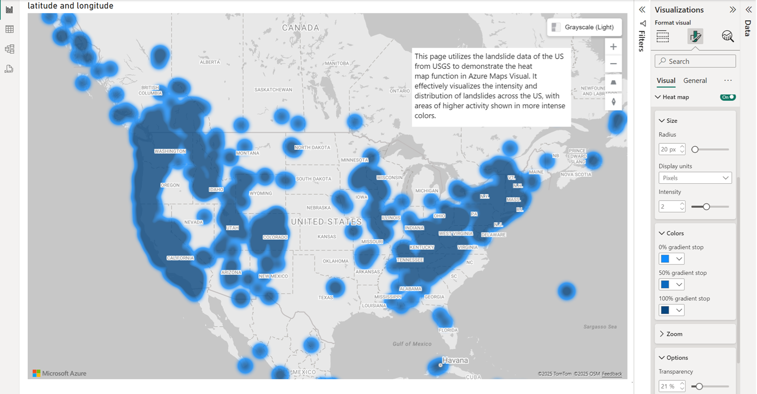 Azure Maps Power BI ビジュアルにヒート マップ レイヤーを追加する - Microsoft Azure Maps ... Azure Maps Power BI ビジュアルにヒート マップ レイヤーを追加する - Microsoft Azure Maps ...