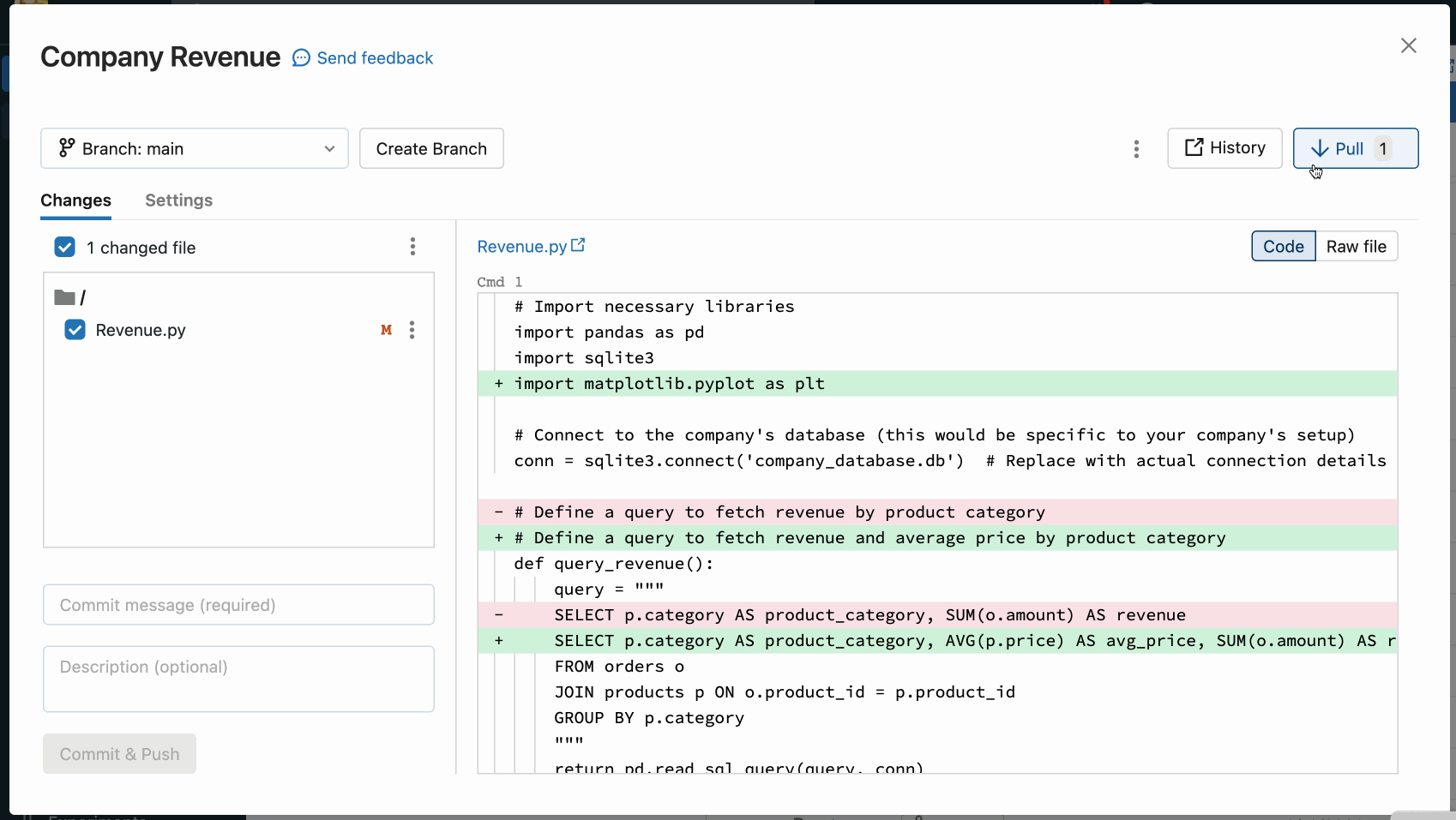 Databricks Git フォルダー Repos で Git 操作を実行する Azure Databricks Microsoft Learn