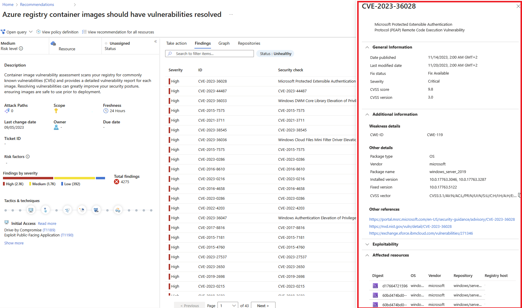 レジストリ イメージの脆弱性評価の結果を表示して修復する方法 - Microsoft Defender for Cloud ... レジストリ イメージの脆弱性評価の結果を表示して修復する方法 - Microsoft Defender for Cloud ...