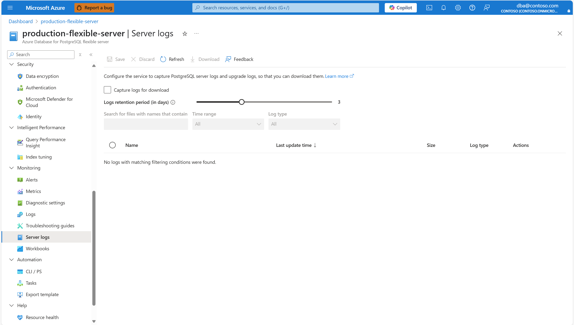 Postgresql とアップグレード ログをダウンロードする Azure Database For Postgresql Flexible Server Microsoft Learn