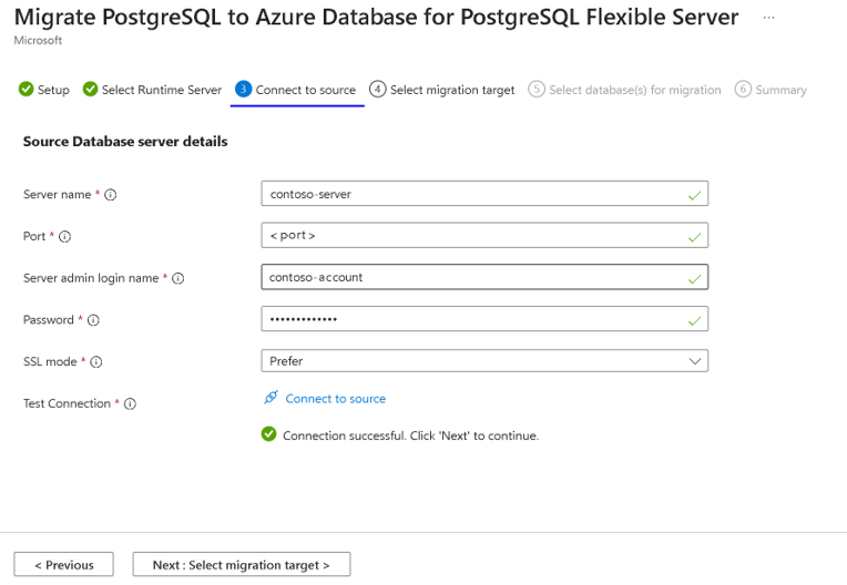 Azure Vm またはオンプレミスの Postgresql サーバーから Azure Database For Postgresql にオフラインで移行する、移行サービス Azure