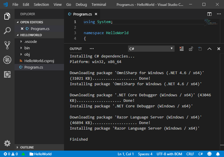 Visual Studio Code を使用して .NET コンソール アプリケーションを作成する - .NET | Microsoft Learn