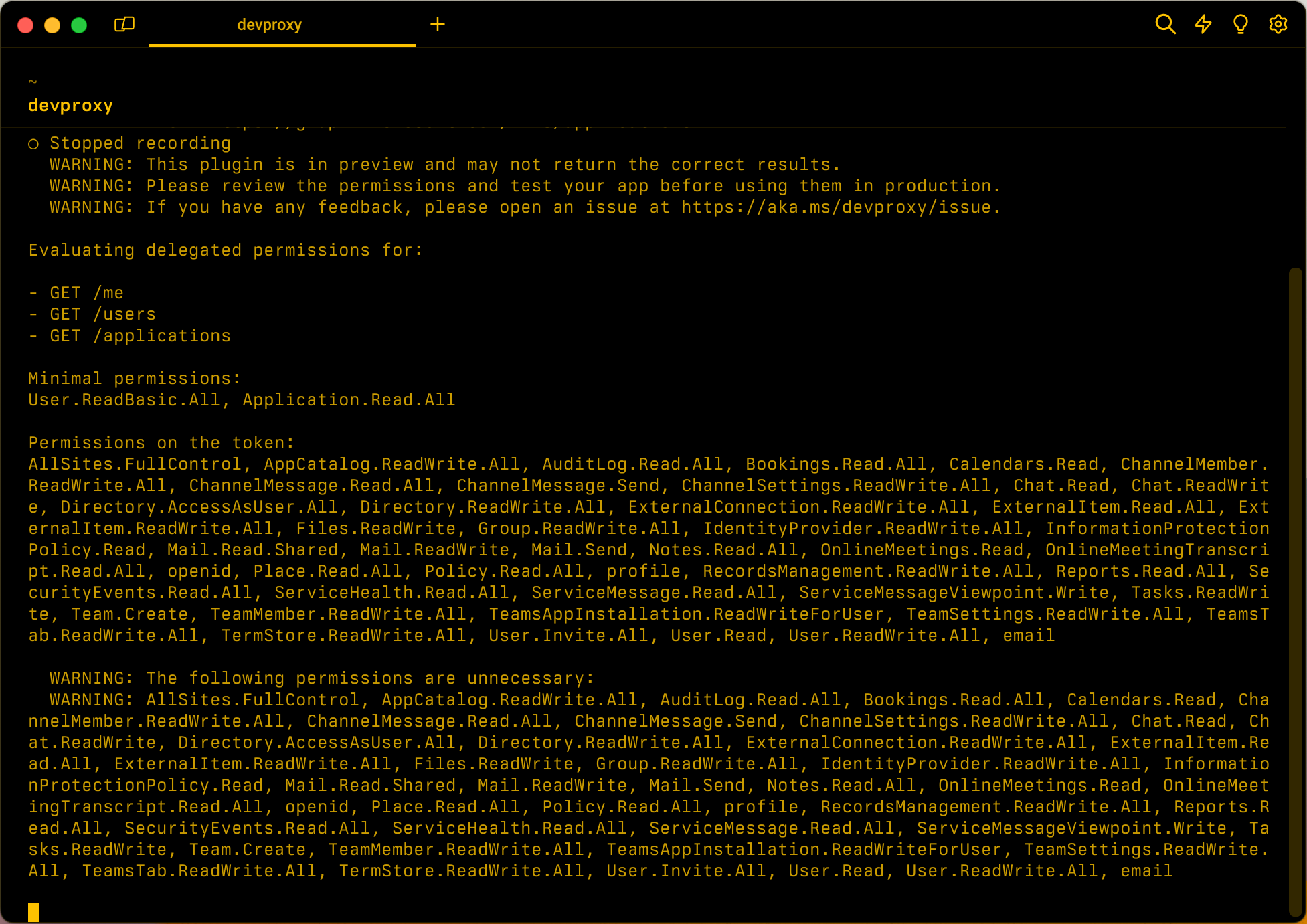 Graphminimalpermissionsguidanceplugin Dev Proxy Microsoft Learn
