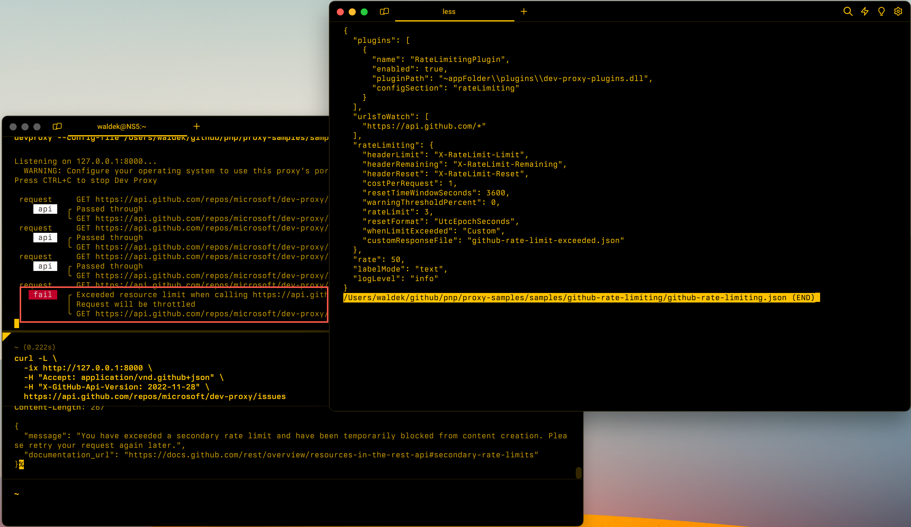 Ratelimitingplugin Dev Proxy Microsoft Learn