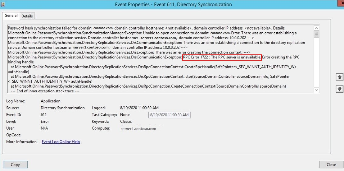 Microsoft Entra Connect に影響を与える RPC エラー - Azure | Microsoft Learn Microsoft Entra Connect に影響を与える RPC エラー - Azure | Microsoft Learn