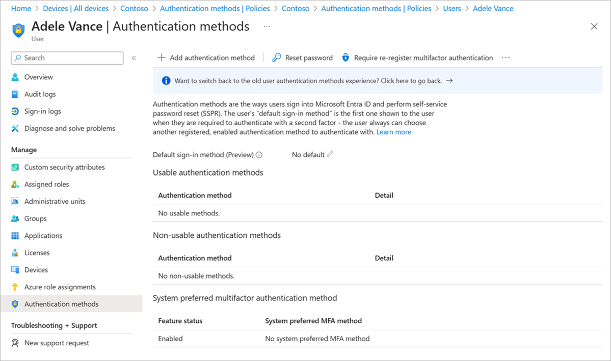 Authentication Methods And Features Microsoft Entra Id Microsoft Learn