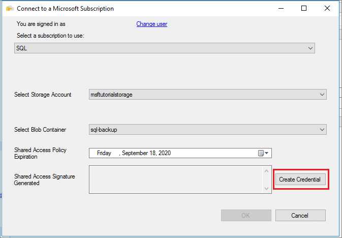 Quickstart Backup And Restore To Azure Blob Storage Sql Server Microsoft Learn