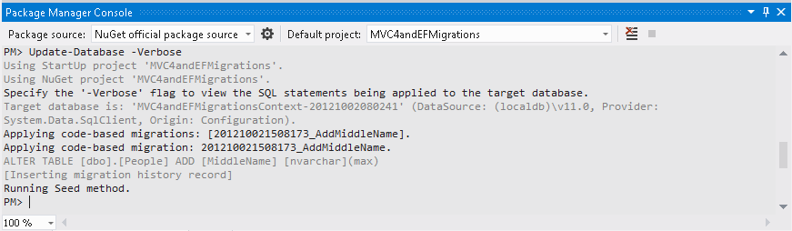 Mvc 4 Entity Framework 스캐폴딩 및 마이그레이션 Aspnet Microsoft Learn