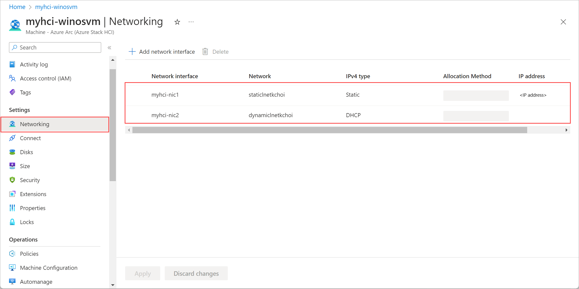 디스크 Azure Stack Hci 가상 머신용 네트워크 인터페이스와 같은 Arc Vm 리소스 관리 Azure Stack Hci Microsoft Learn