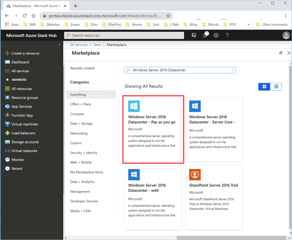 Azure Stack Hub 포털을 사용하여 Windows Vm 만들기 Azure Stack Hub Microsoft Learn