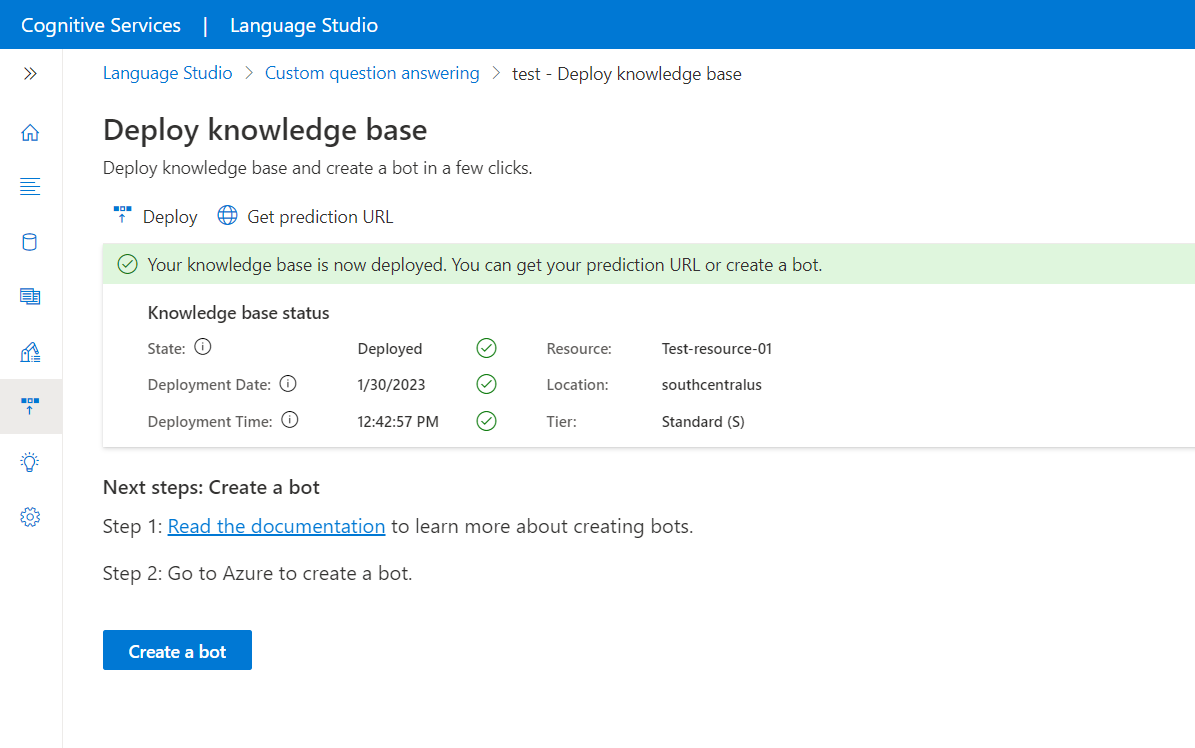 자습서 사용자 지정 질문 답변 및 Azure Ai Bot Service를 사용하여 Faq 봇 만들기 Azure Ai Services Microsoft Learn