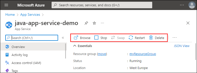 빠른 시작 Azure App Service에서 Java 앱 만들기 Azure App Service Microsoft Learn