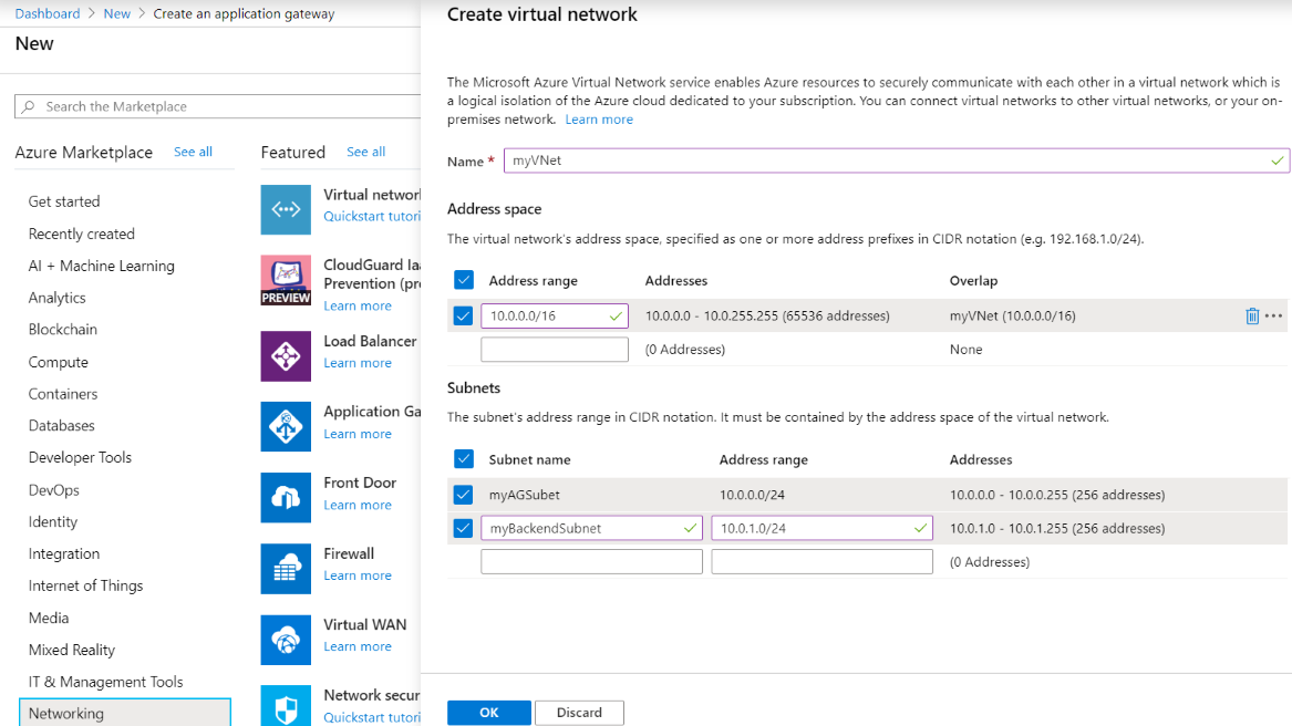 Ilb내부 부하 분산 장치 엔드포인트 구성 Azure Application Gateway Microsoft Learn