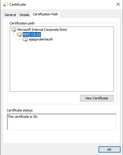 클라이언트 인증을 위해 신뢰할 수 있는 클라이언트 Ca 인증서 체인 내보내기 Azure Application Gateway Microsoft Learn