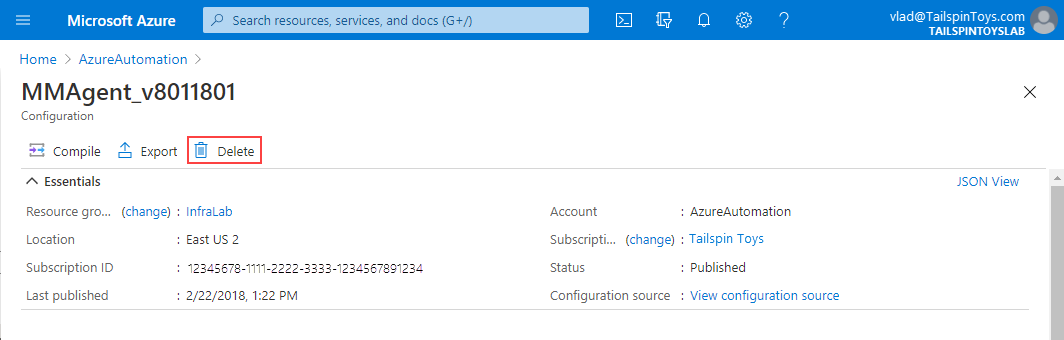 Automation State Configuration에서 DSC 및 노드 제거 - Azure Automation ... Automation State Configuration에서 DSC 및 노드 제거 - Azure Automation ...