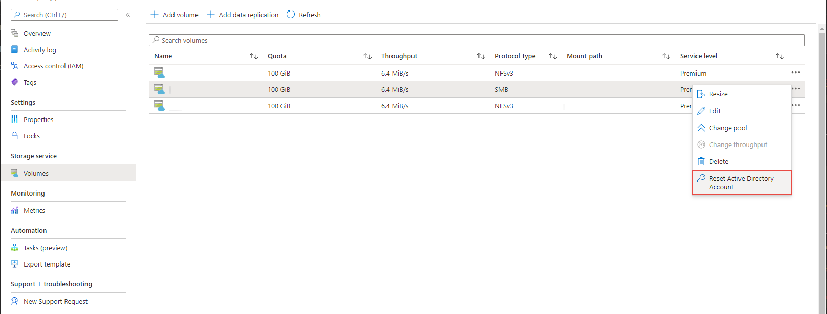Azure Netapp Files에 대한 Active Directory 연결 만들기 및 관리 Microsoft Learn