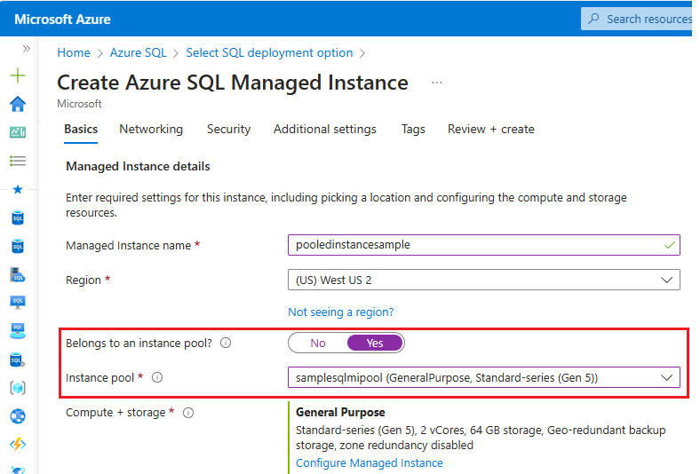 인스턴스 풀미리 보기 만들기 Azure Sql Managed Instance Microsoft Learn