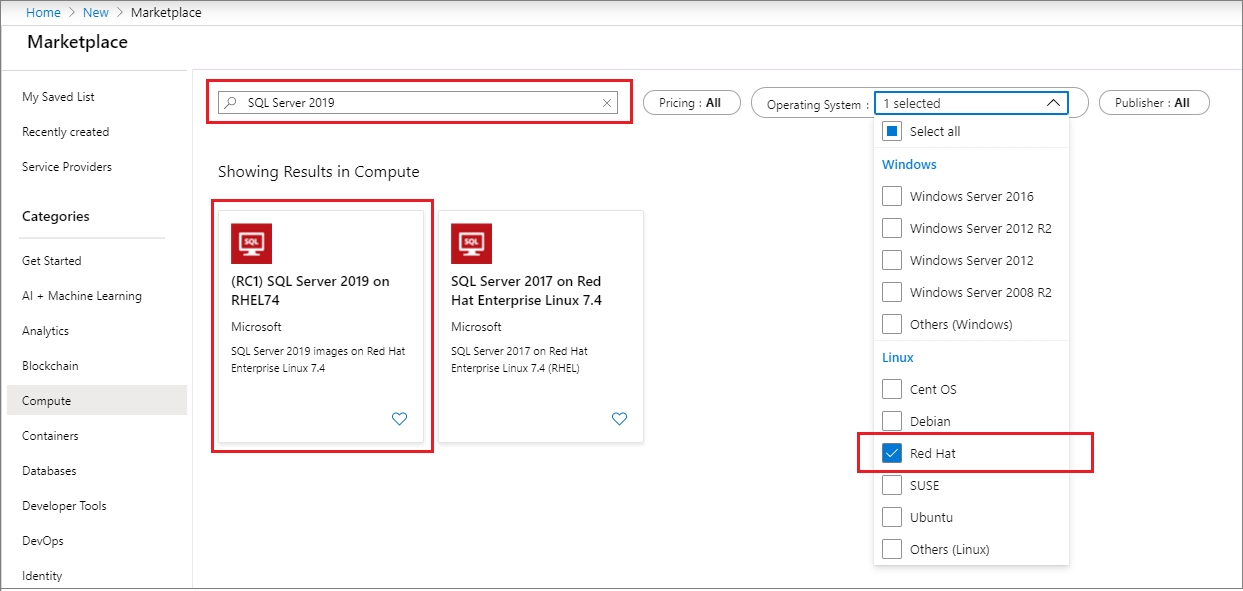 빠른 시작 Azure에서 Linux Sql Server Vm 만들기 Sql Server On Azure Vms Microsoft Learn