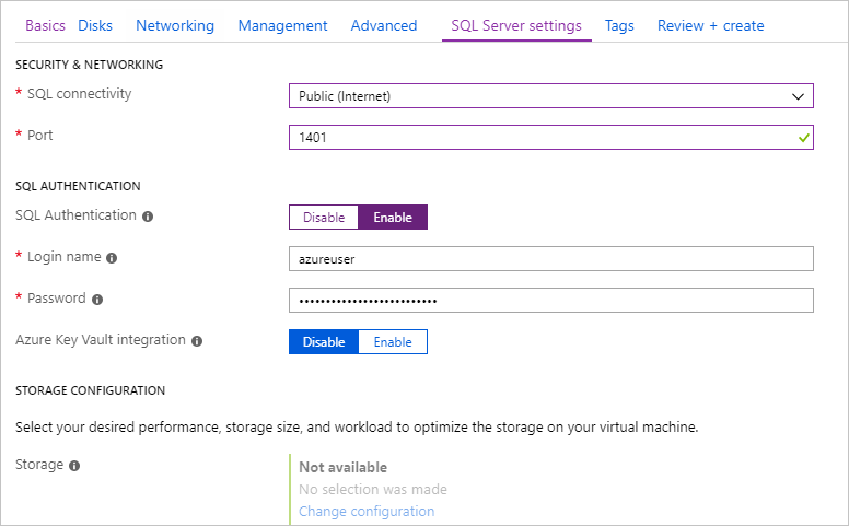Azure Portal의 Windows 가상 머신에서 Sql Server 만들기 Sql Server On Azure Vms Microsoft Learn