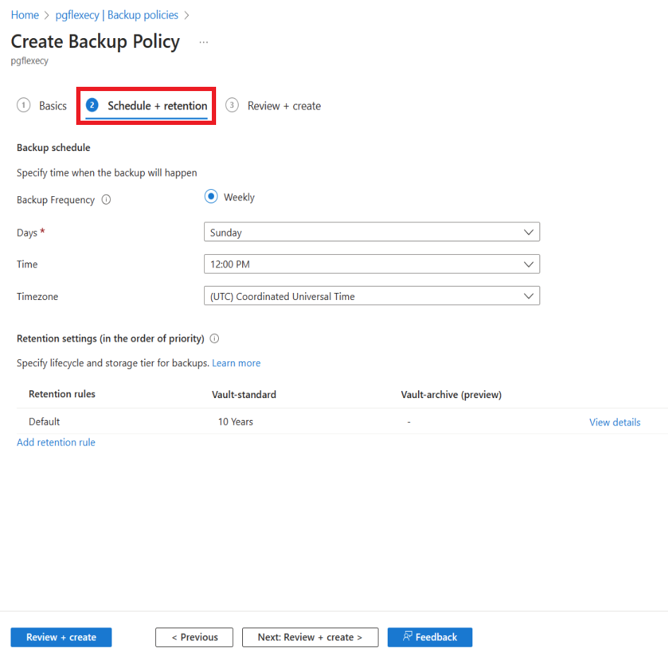 빠른 시작 Azure Portal을 사용하여 Azure Postgresql 유연한 서버에 대한 백업 구성 Azure Backup Microsoft Learn