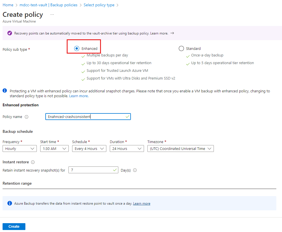 Azure Backup을 사용하여 에이전트 없는 다중 디스크 크래시 일관성 백업으로 Azure Vm 백업 Azure Backup Microsoft Learn