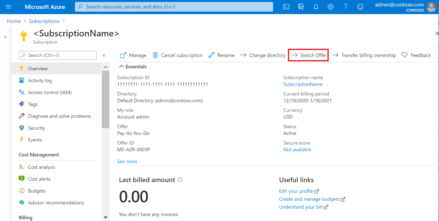 Azure 구독 제품 변경 - Microsoft Cost Management | Microsoft Learn Azure 구독 제품 변경 - Microsoft Cost Management | Microsoft Learn