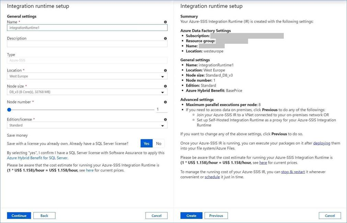 가격 책정 예 Azure Ssis Integration Runtime에서 Ssis 패키지 실행 Azure Data Factory Microsoft Learn
