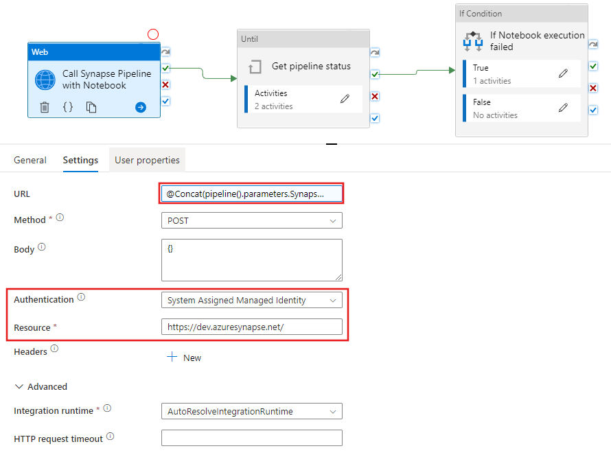 Notebook 작업을 사용하여 Synapse 파이프라인 호출 Azure Data Factory Microsoft Learn