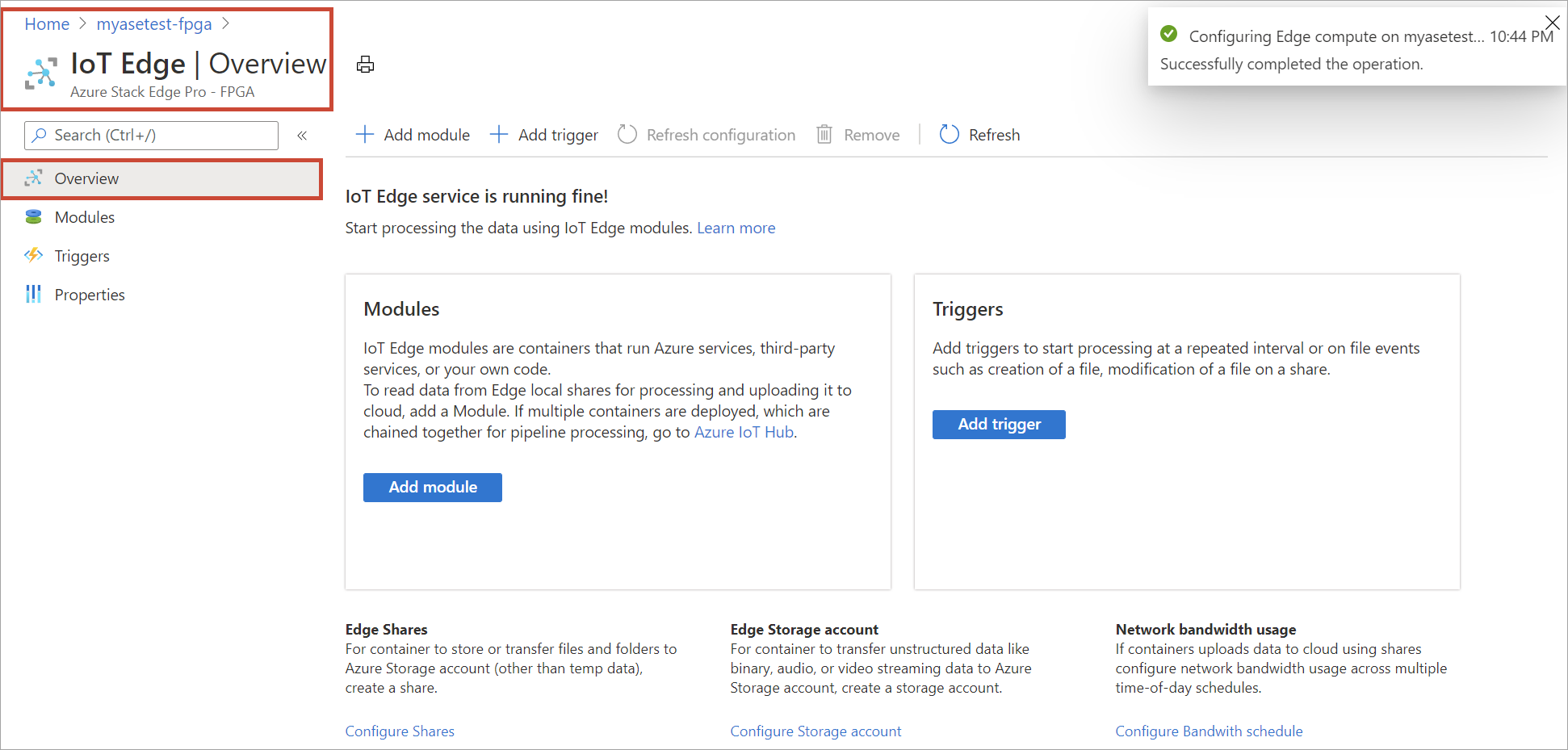 Azure Stack Edge Pro Fpga의 컴퓨팅 기능을 사용하여 데이터를 필터링하고 분석하는 자습서 Microsoft Learn