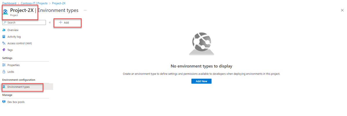 Azure Deployment Environments 프로젝트에 대한 환경 유형 구성 Azure Deployment Environments Microsoft Learn